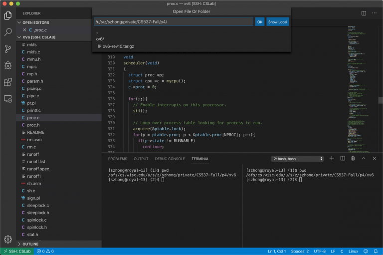 Remote SSH to UW-Madison CS Lab with VSCode - Shawn Zhong - 钟万祥